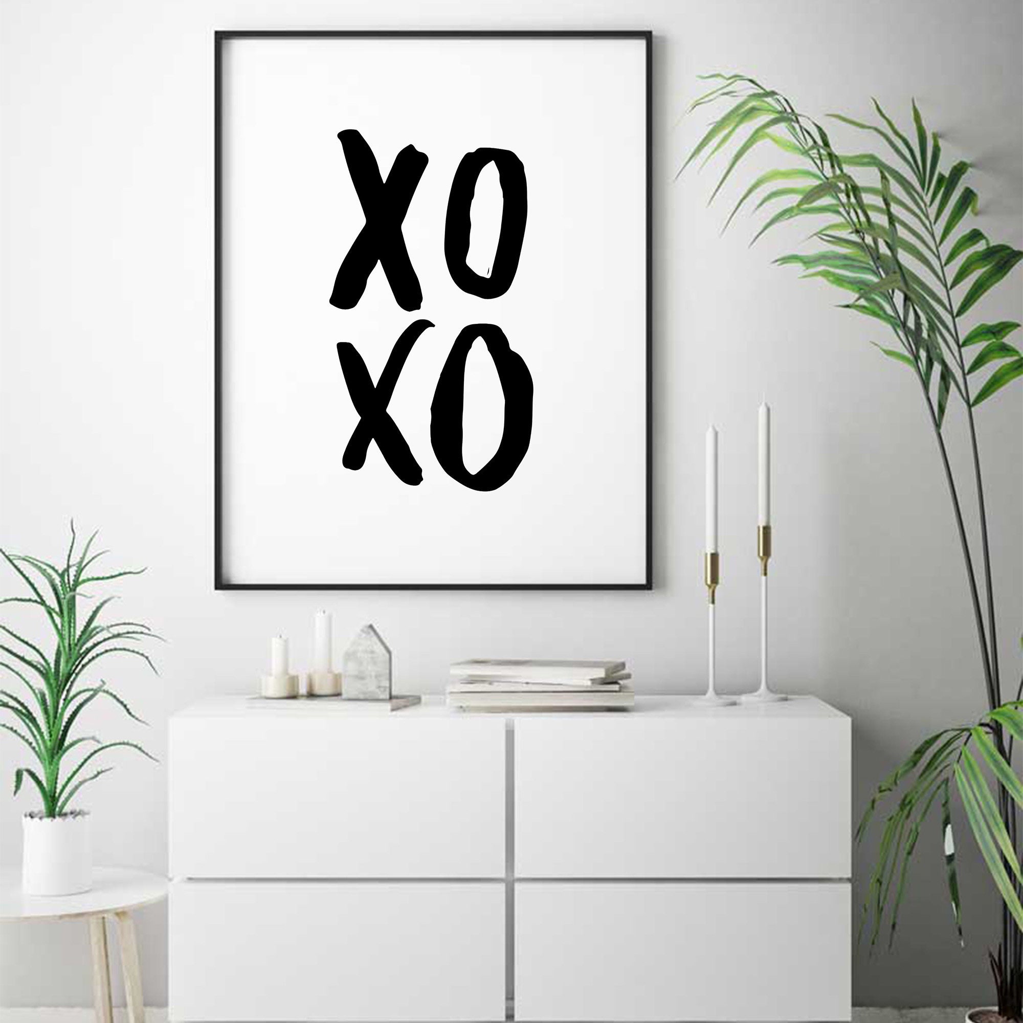 Xoxo Print Printable Poster Typography Modern Poster Wall - Etsy