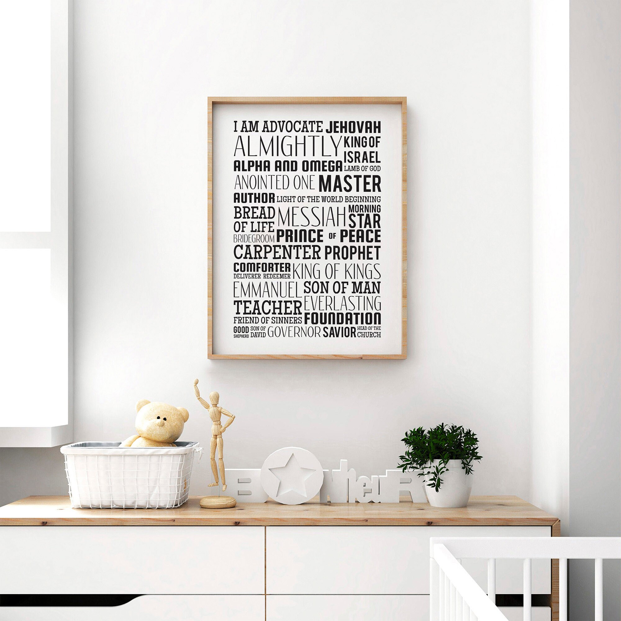 Names of God Jesus Wall Art Printable Bible Verse Poster - Etsy