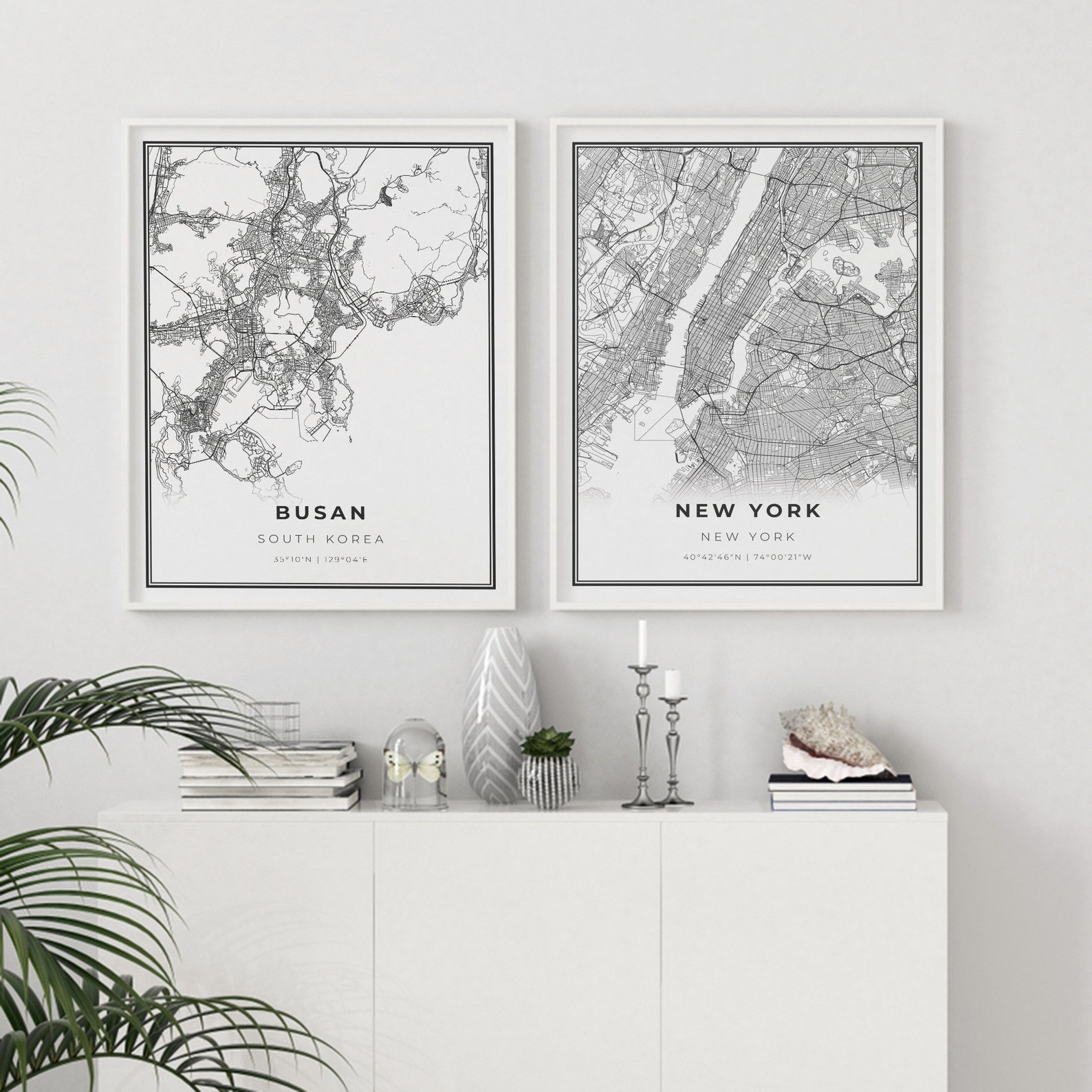 Busan Map Print, South Korea Map Art Poster, Printable City Street Road ...