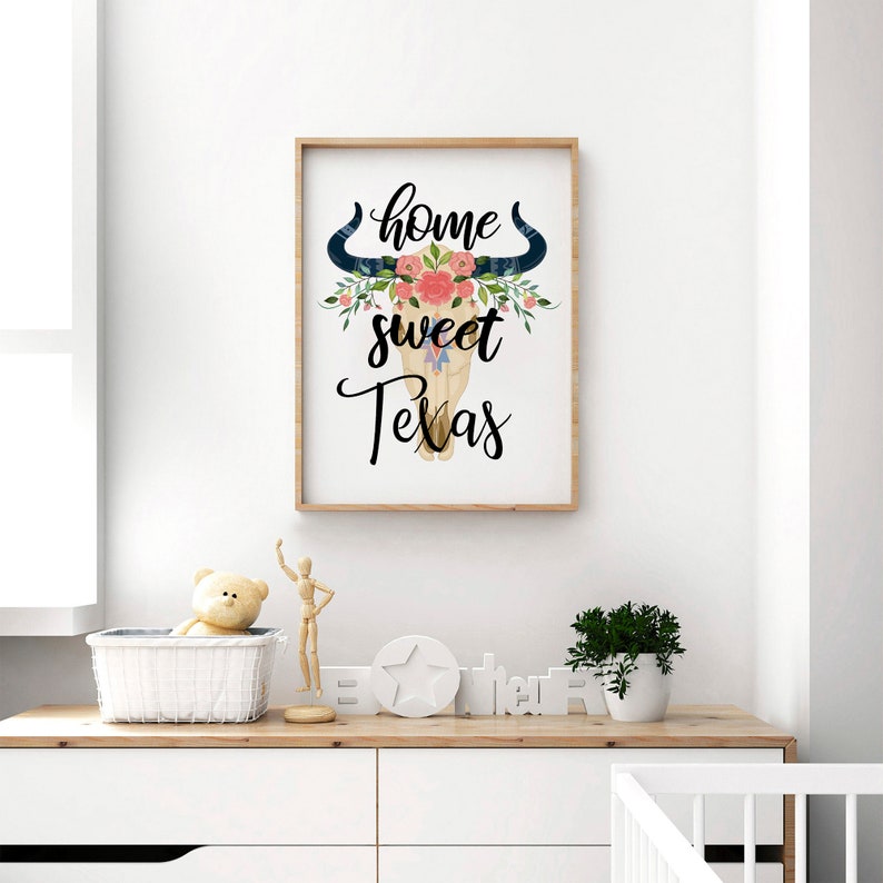 Home Sweet Texas Printable Texas Home Print Calligraphy - Etsy