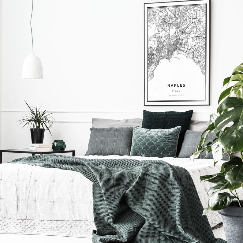 Naples Map Print Italy Napoli Italia Map Art Poster - Etsy