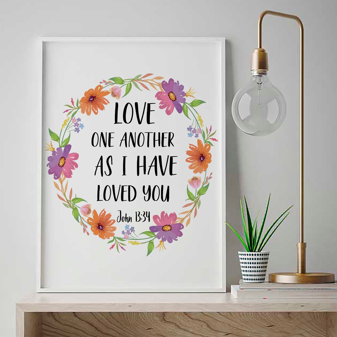 Love One Another as I Have Loved You Printable Bible Verse - Etsy
