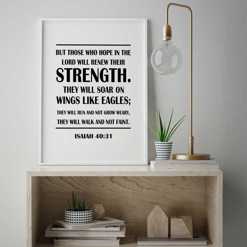 Isaiah 40:31 Printable Bible Verse Poster Christian Nursery - Etsy Ireland