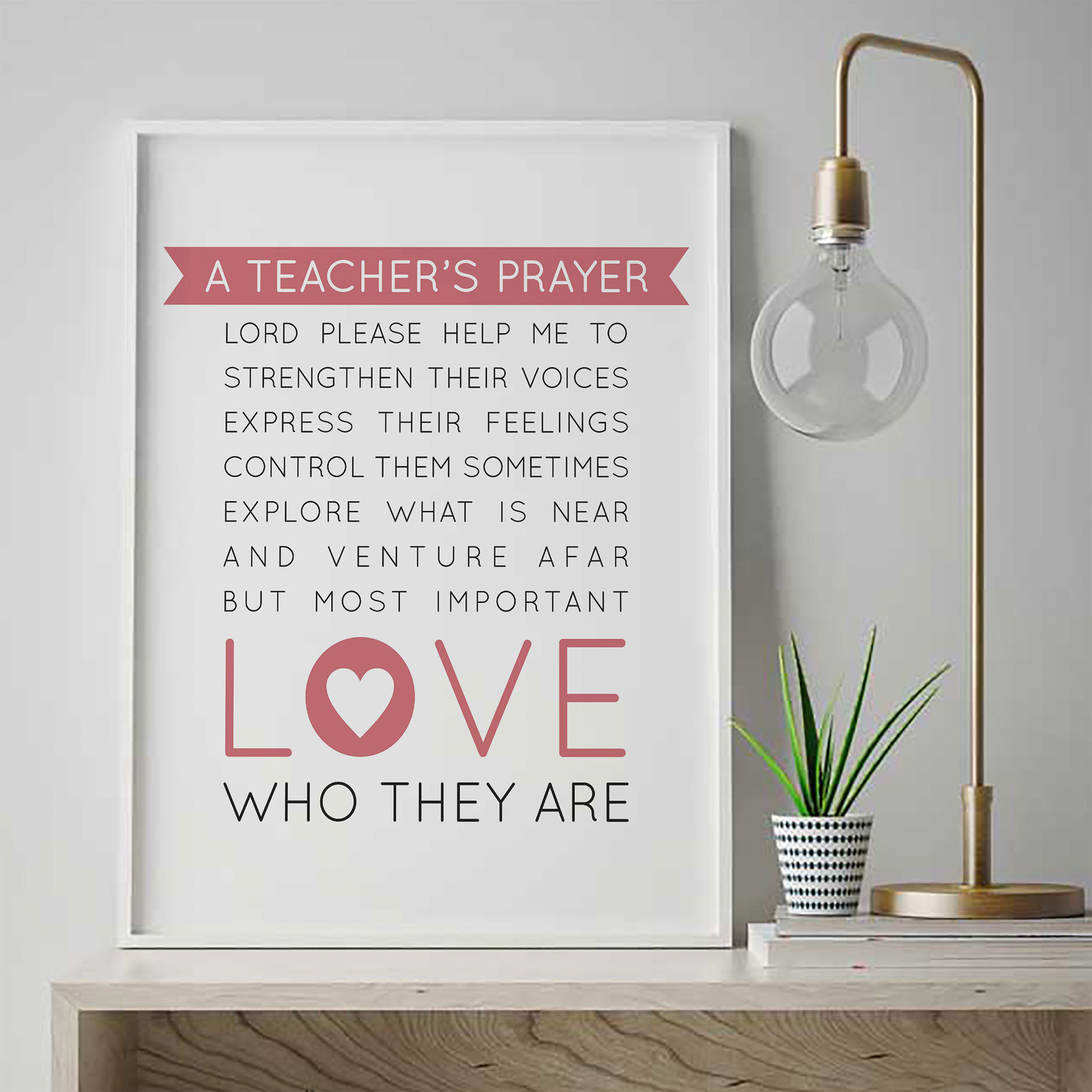A Teachers Prayer Printable Teacher Gift Teacher Wall Art | Etsy
