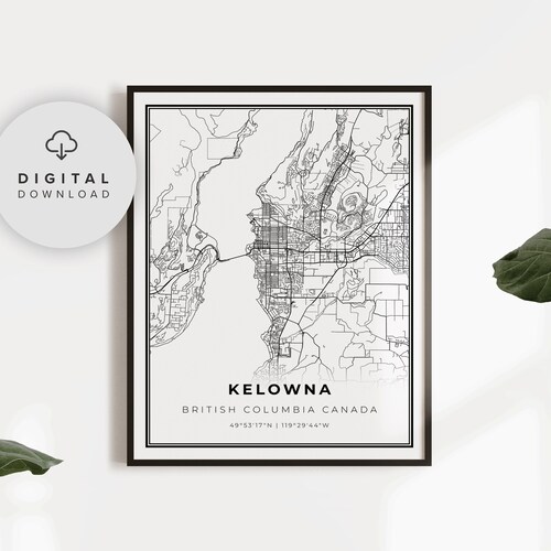 Victoria BC Map Print British Columbia Canada Map Art Poster - Etsy