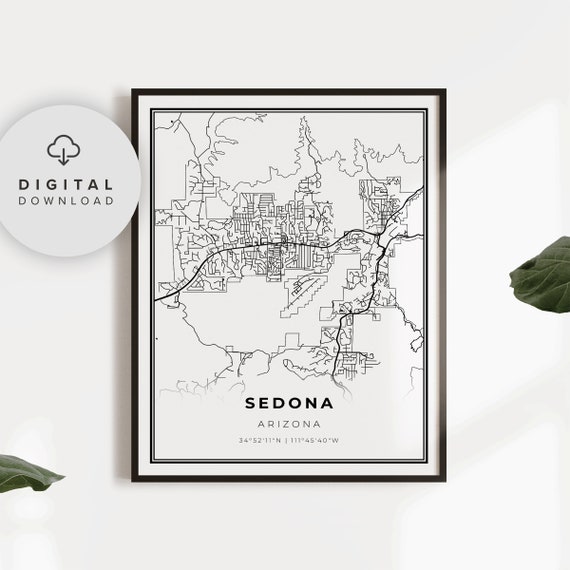 Sedona Arizona Usa Map