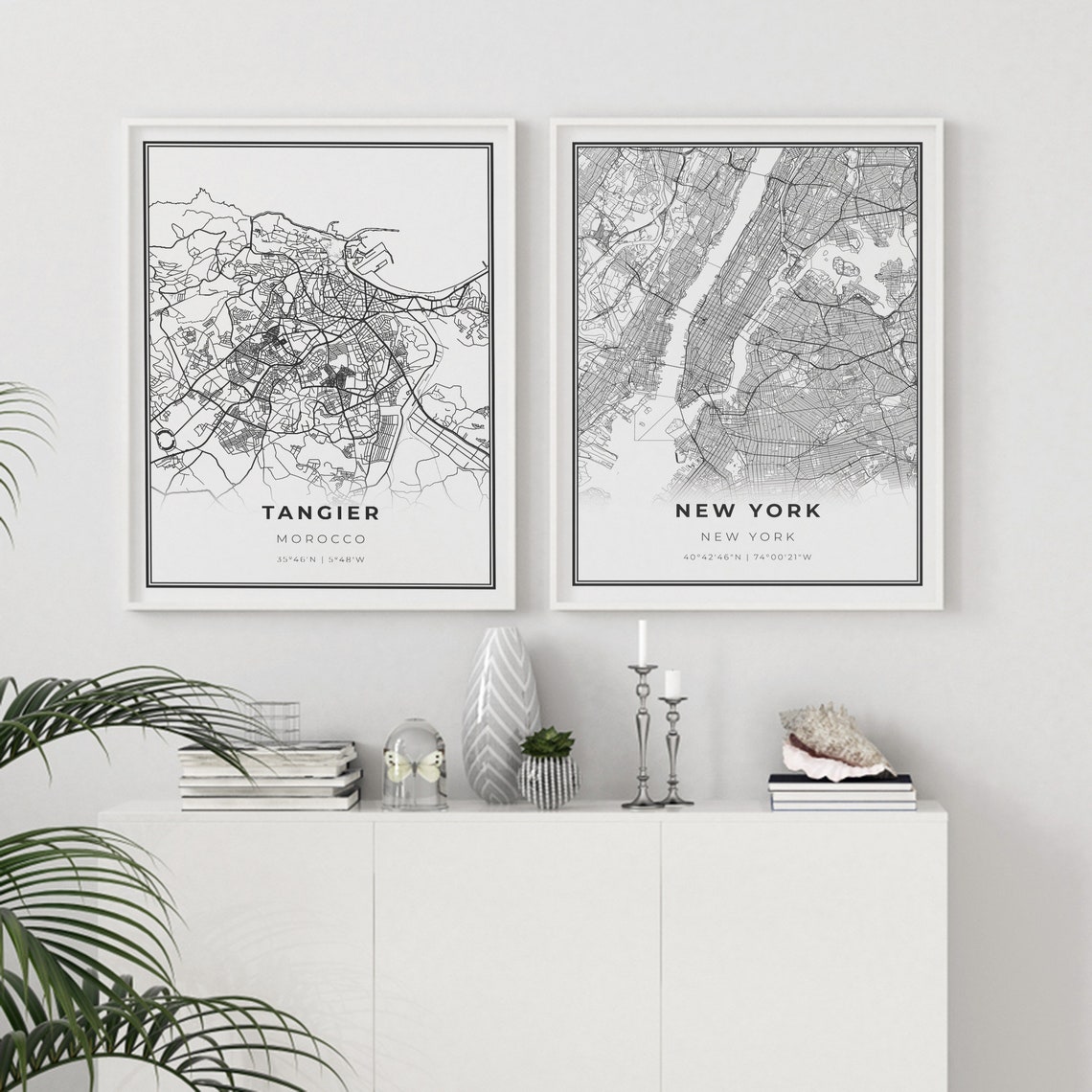Tangier Morocco Map Art Print, City Street Map (digital Download ...
