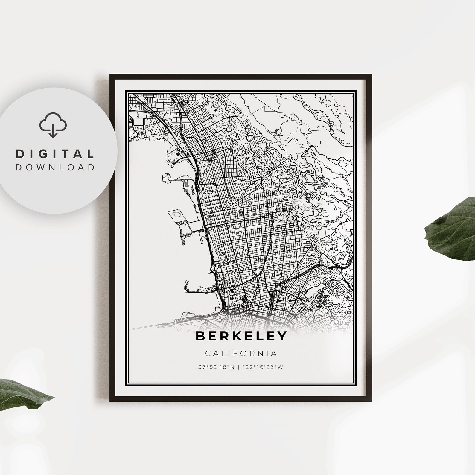 Berkeley Map Print California CA USA Map Art Poster | Etsy