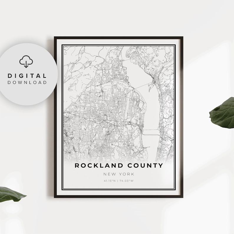 Rockland County Map Print New York NY USA Map Art Poster - Etsy