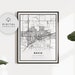 Davis Map Print, California CA USA Map Art Poster, Yolo County UCD ...