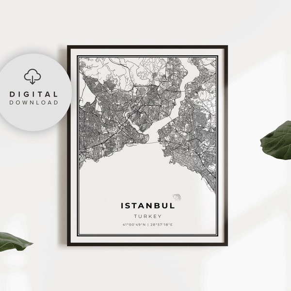 Istanbul Map Print - Etsy