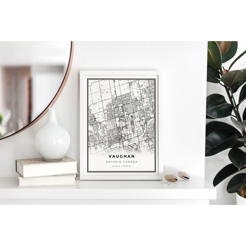 Vaughan Map Print Ontario ON Canada Map Art Poster Printable - Etsy