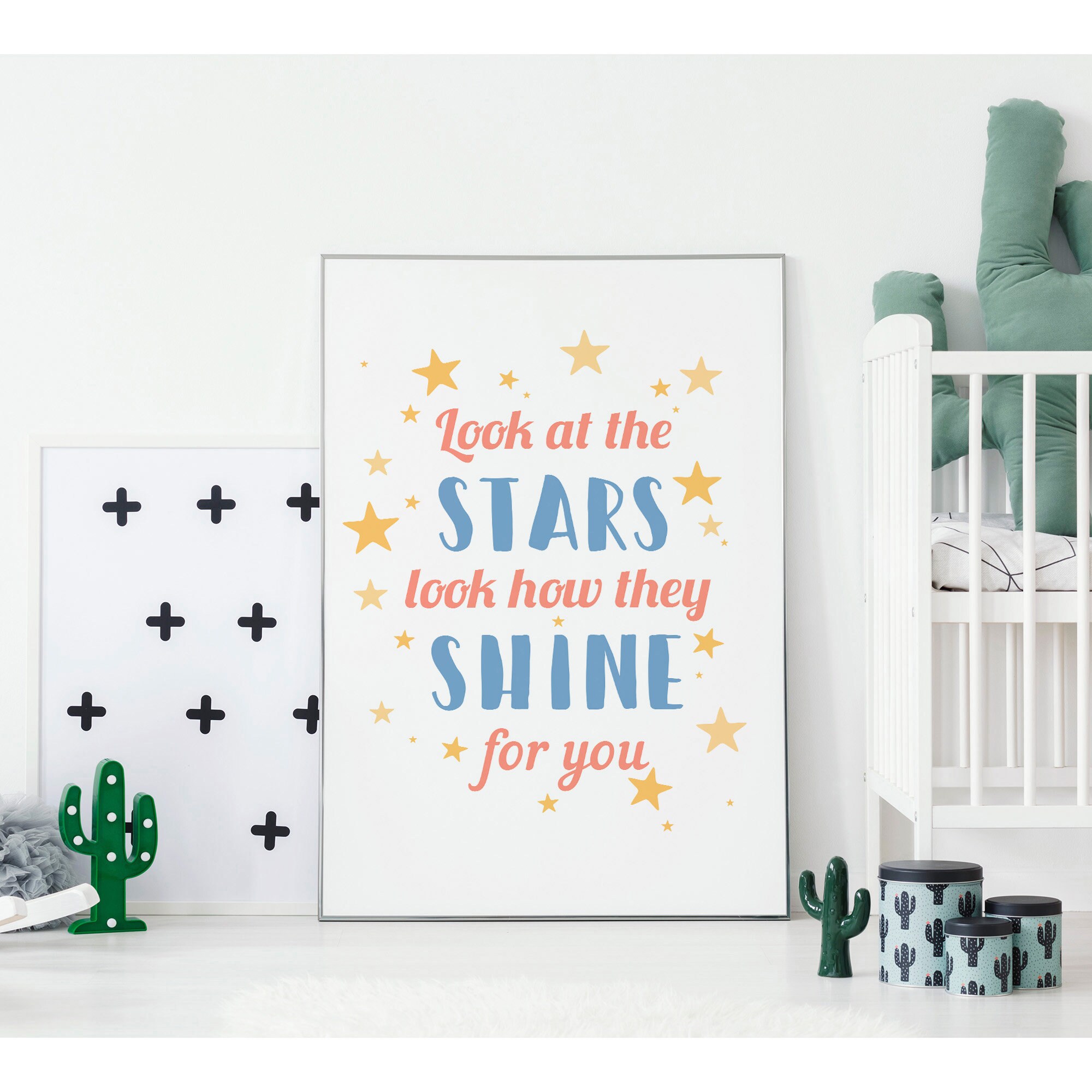 Nursery Printable look at the Stars Printable Look How | Etsy