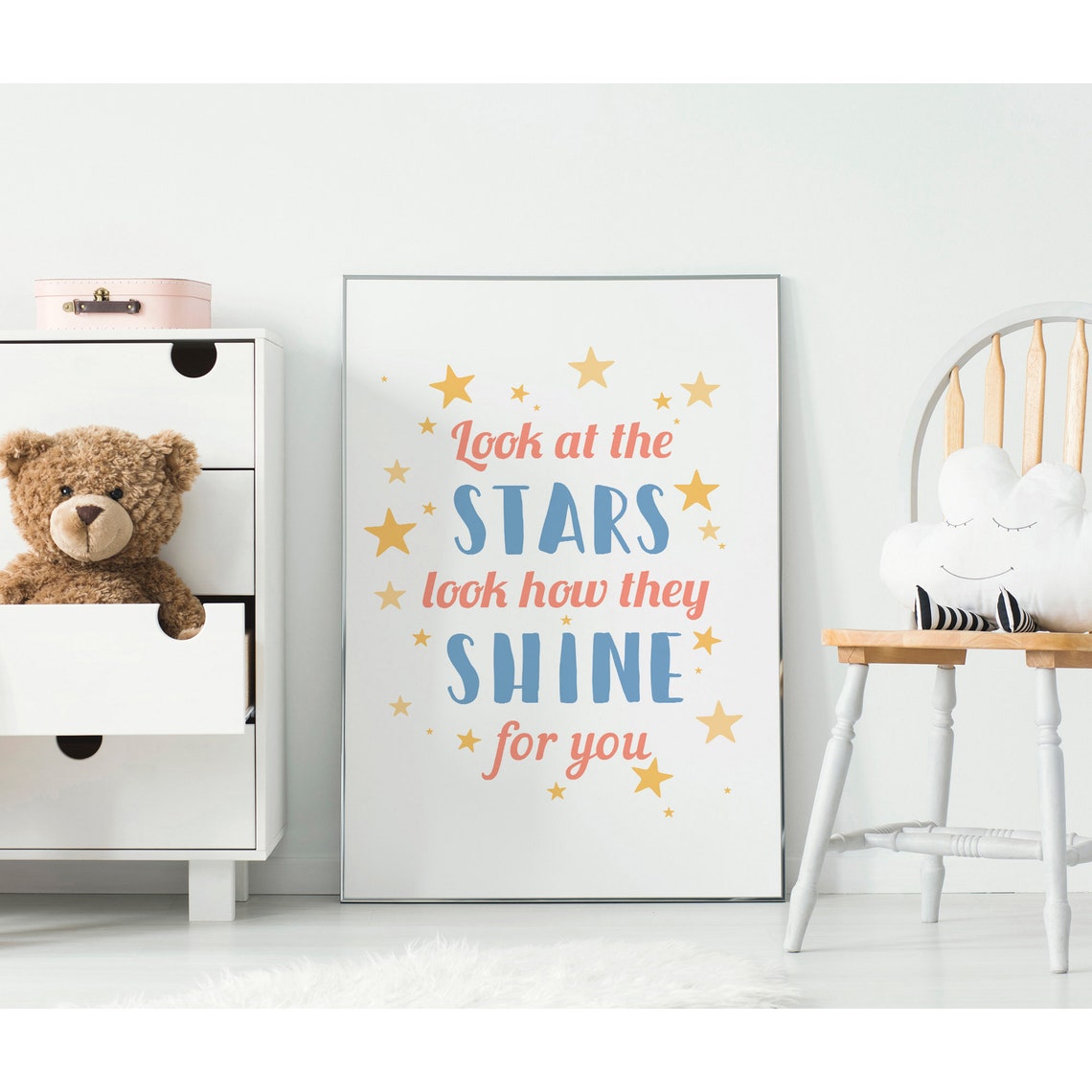 Nursery Printable look at the Stars Printable Look How - Etsy