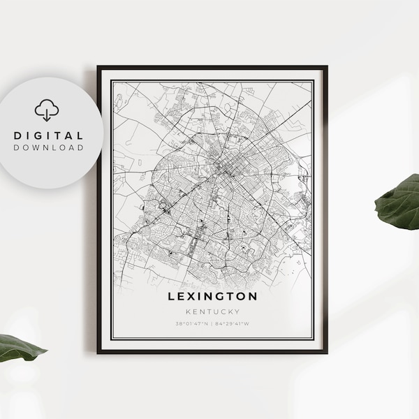 Lexington Map Art - Etsy