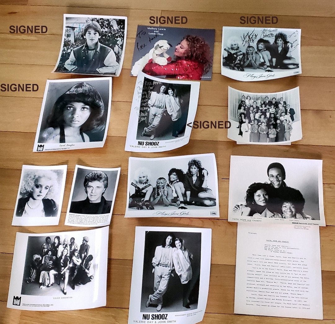 Vintage Lot of 1980's Photos, Aurographed Entertainment, Music ...