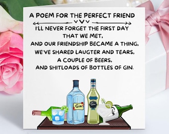 Gin Poem - Etsy UK