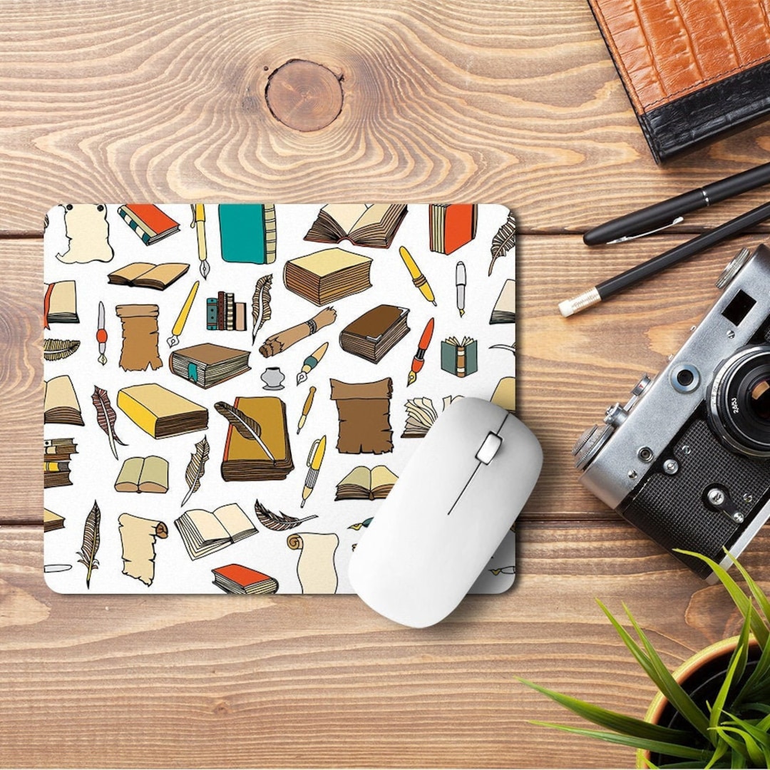 Mouse Pad, Office Gift, Mouse Mat, Book Lover Mouse Pad, Home Office ...