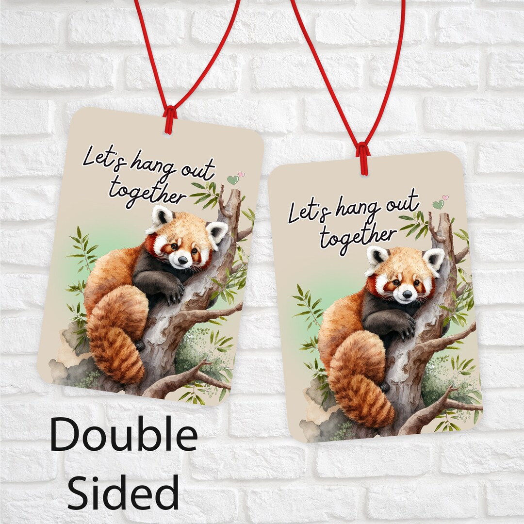 Motivational Red Panda Car Air Freshener, Red Panda Gift, Stocking ...
