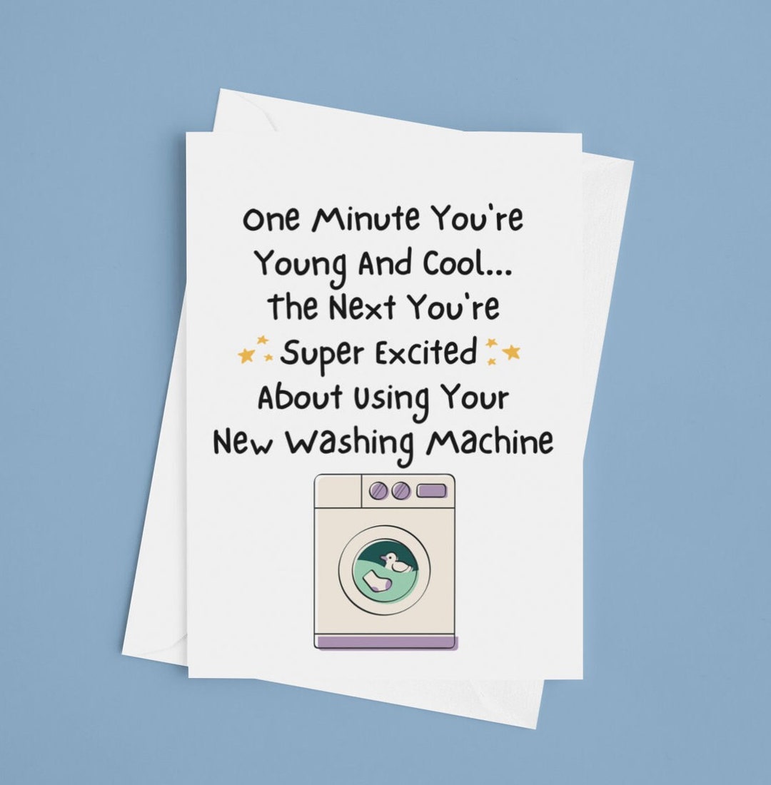 Funny Birthday Card Funny Washing Machine Birthday Card Joke - Etsy