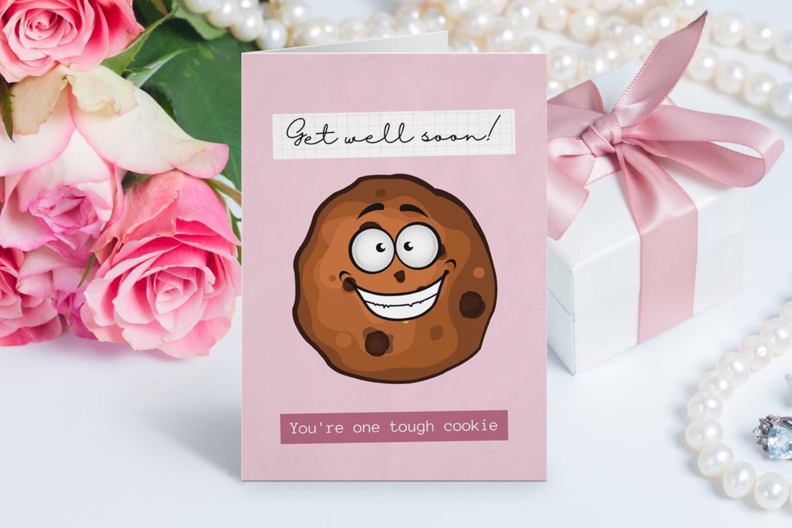 Get Well Soon You're One Tough Cookie A5 Card 300gsm Get - Etsy