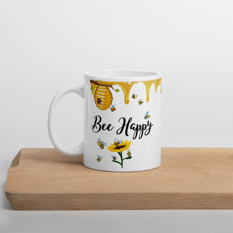 Bee Happy Mug Bumble Bee Mug Best Friends Mug - Etsy Australia