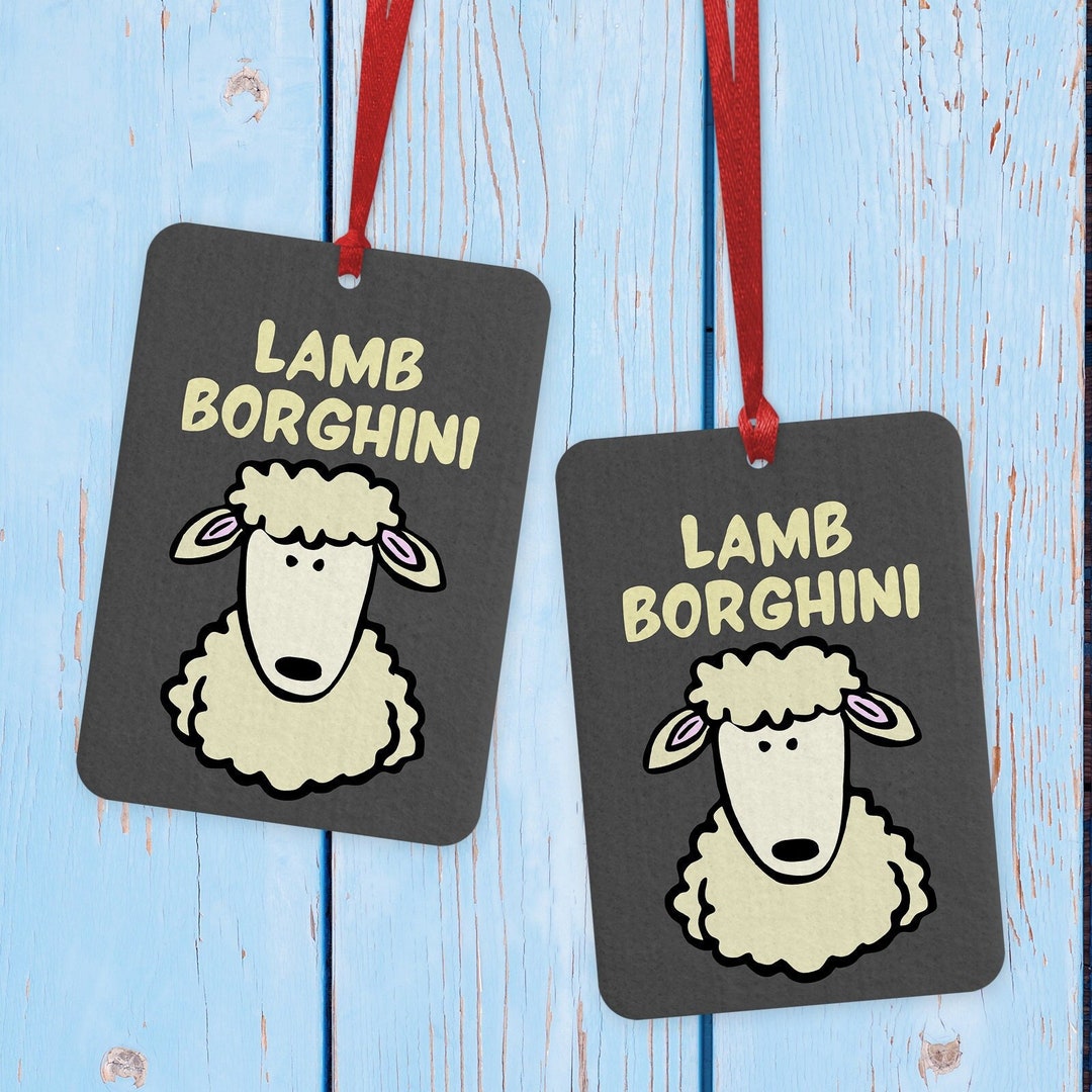 Funny Lamb Borghini Car Air Freshener, Funny Fast Sports Car Air ...