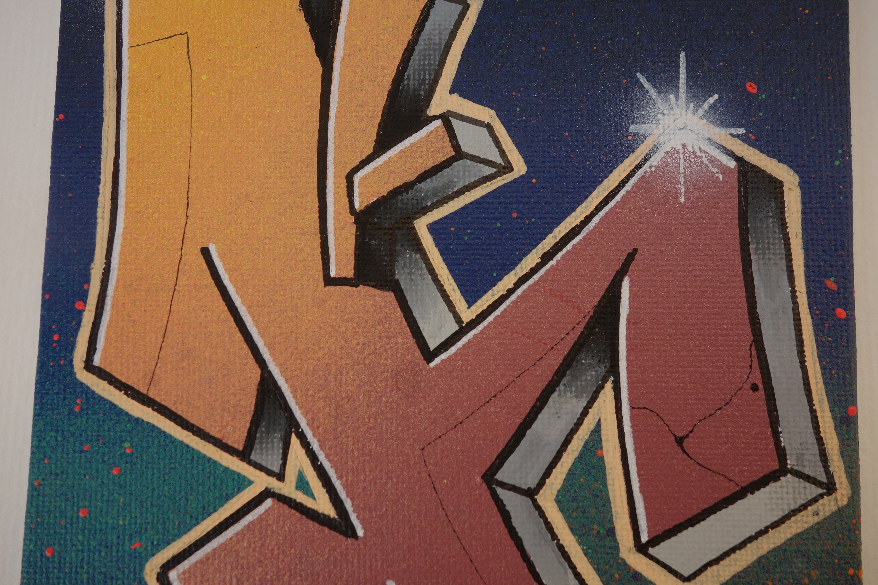 Handmade Graffiti Letter x on Canvas Unique Handmade Street Art ...