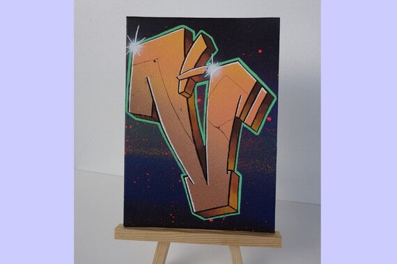 Letter V In Graffiti
