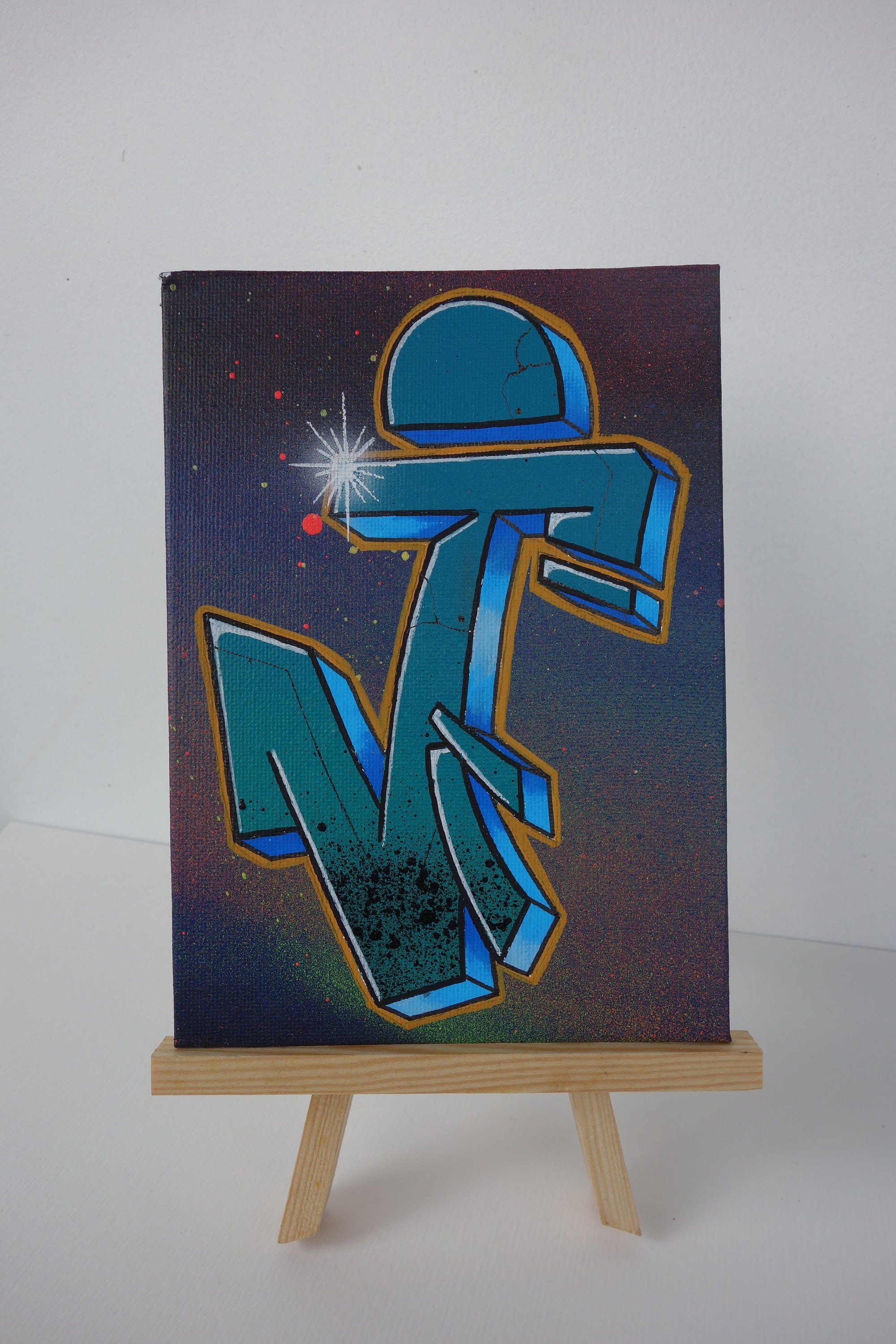 Handmade Graffiti Letter "j" on Canvas Unique Handmade Street Art ...