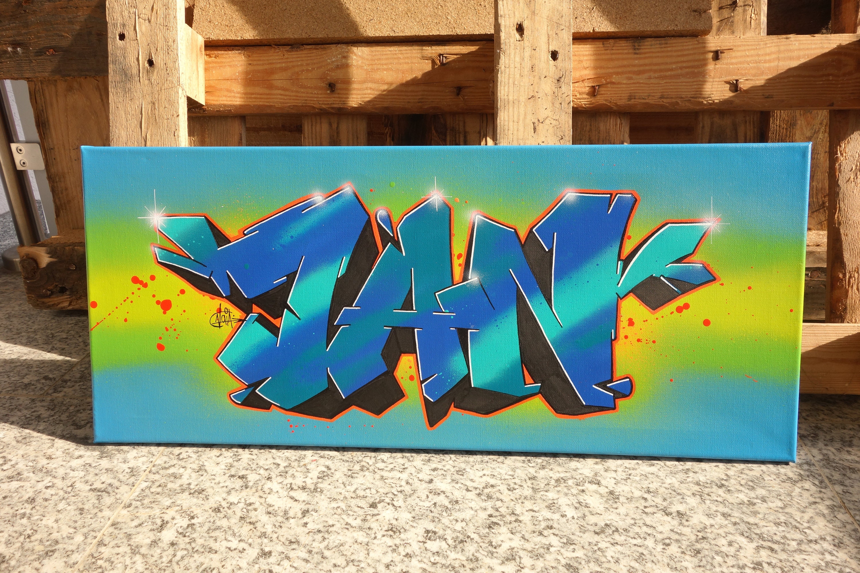 Graffiti Auf Leinwand