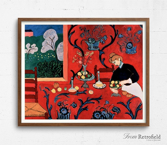 The Red Room Harmony in Red Henri Matisse Exhibition Poster | Etsy