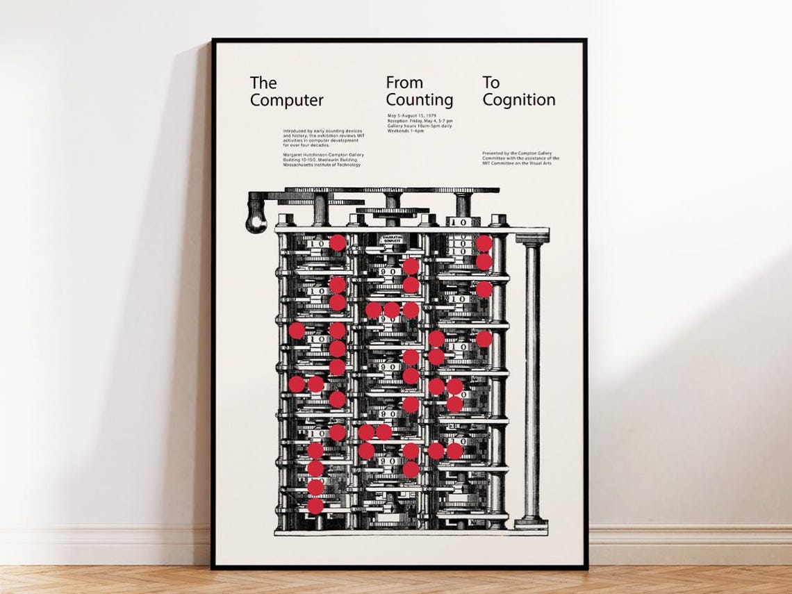 Computer Exhibition Poster, From Counting to Cognition Print, Tech ...