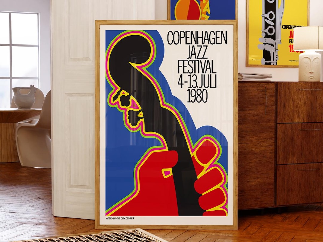 Copenhagen Jazz Festival 1980 Poster, Vintage Music Wall Decor ...