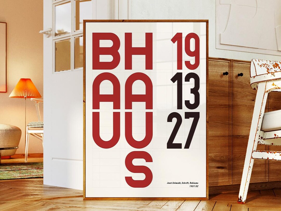 Joost Schmidt Bauhaus Poster, Typography Print, Schrift Reklame, Modern ...