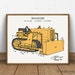 Bulldozer Patent Print Construction Vehicle Blueprint Poster - Etsy