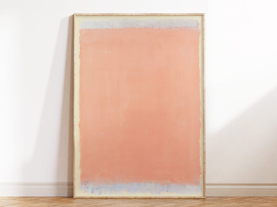 Mark Rothko Poster, Pink and White Abstract Print, Museum Exhibition ...