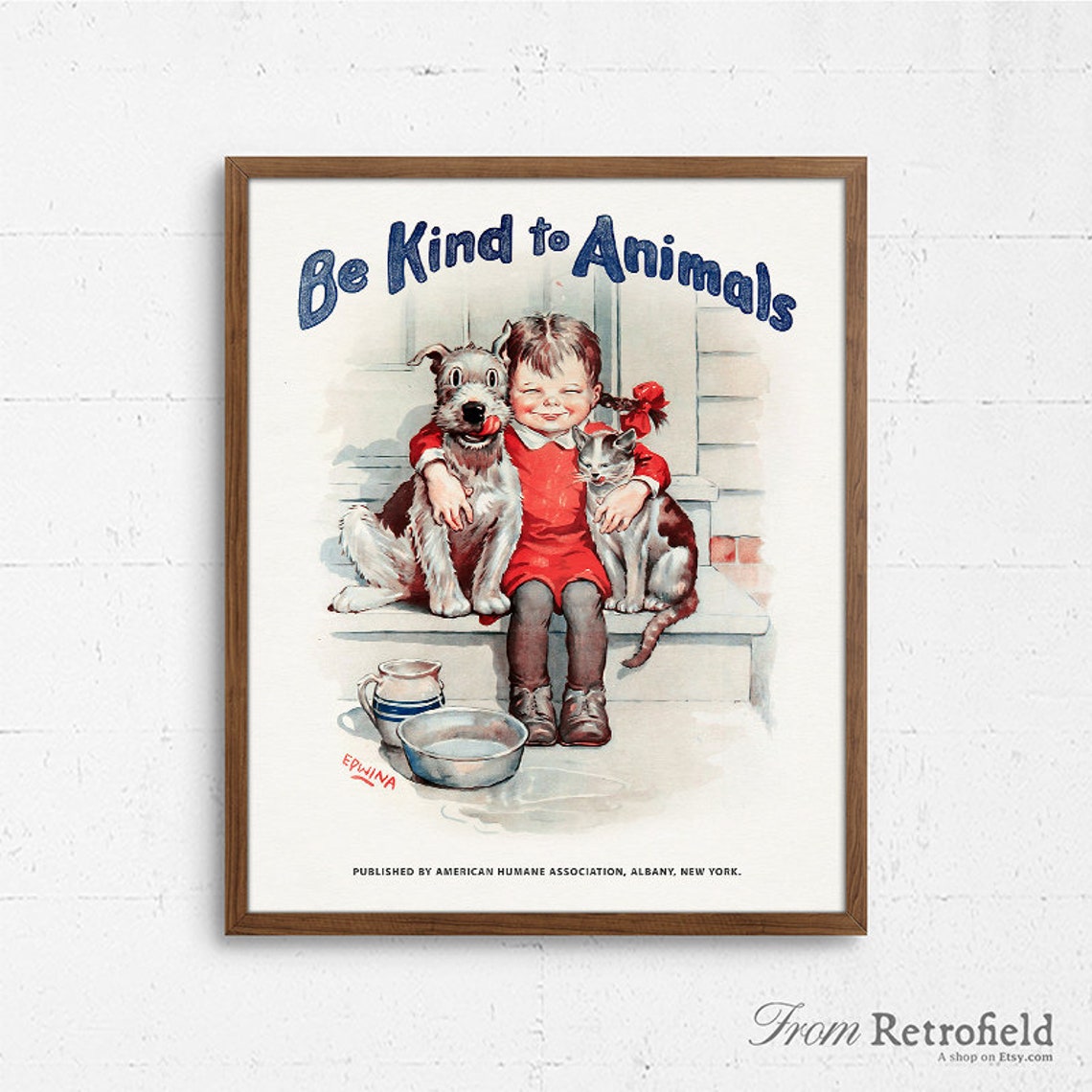 Be Kind to Animals Poster Printable Animal Rights Welfare | Etsy