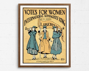 The Awakening by Hy Mayer 1915 Women's Suffrage Print Poster - Etsy