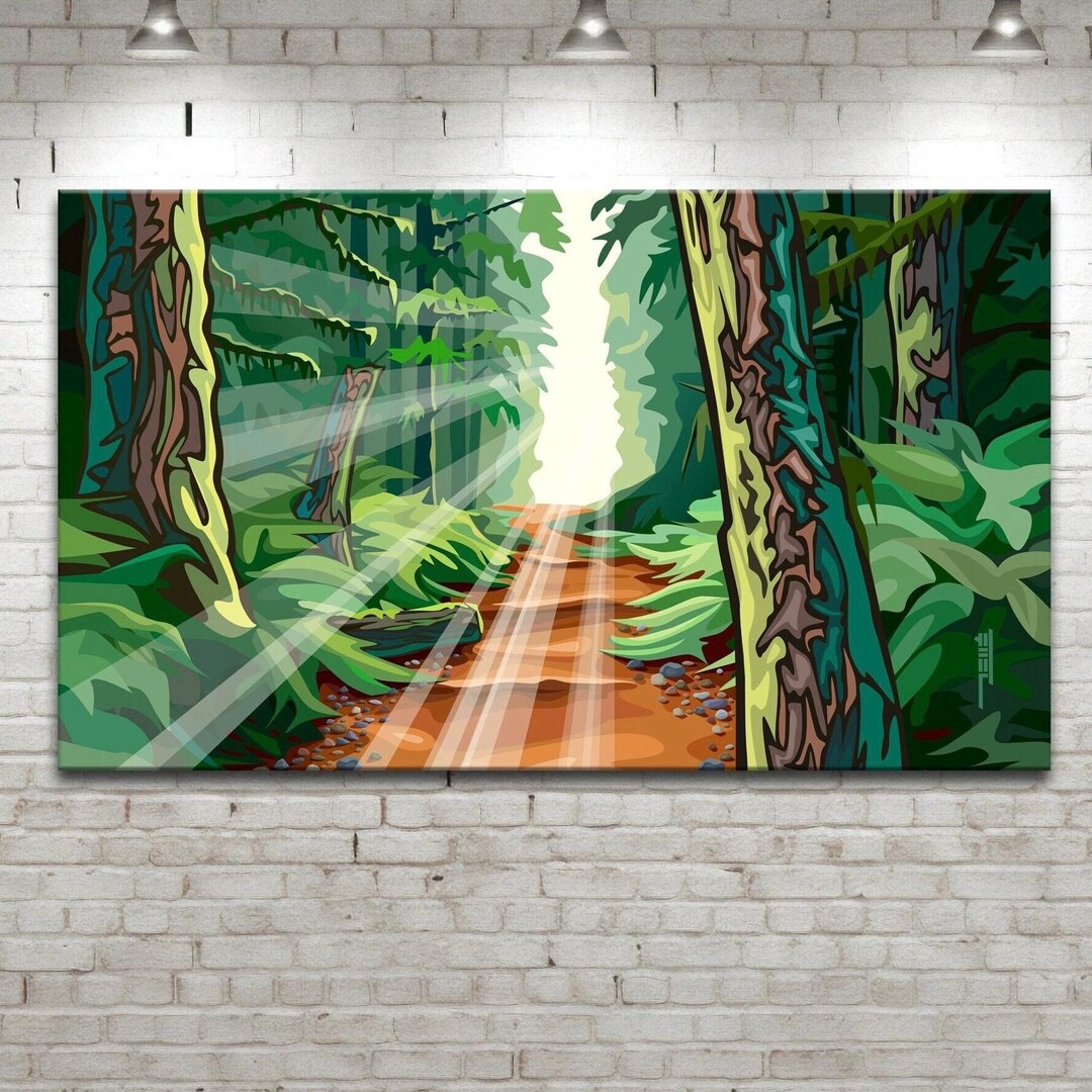 THE PATH - Forest Art Print | Giclée | Gallery Quality Stretched Canvas ...