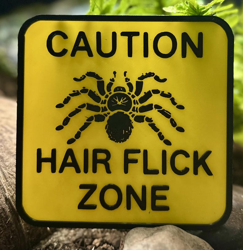 Tarantula Tank Decoration Caution Sign - Etsy