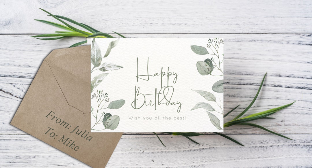 Boho Birthday Card - Etsy