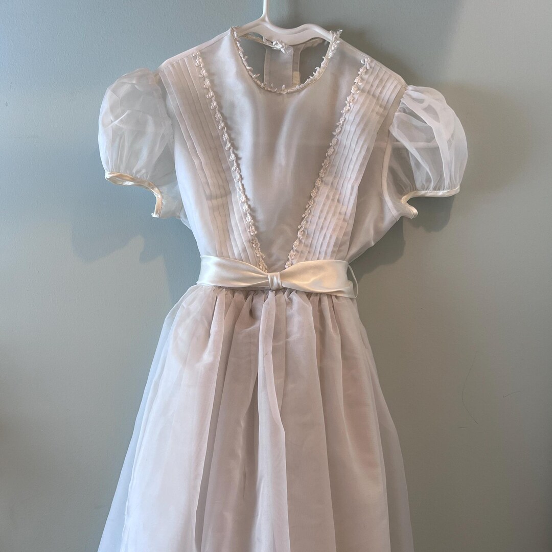 Vintage 1960's Holy Communion Dress and Veil Headpiece - Etsy