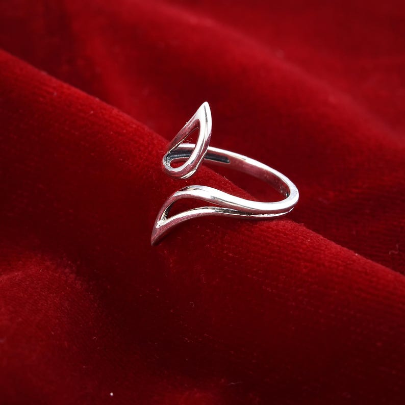 Open Layered Bypass Style Handcrafted Sterling Silver Wrap Ring ...