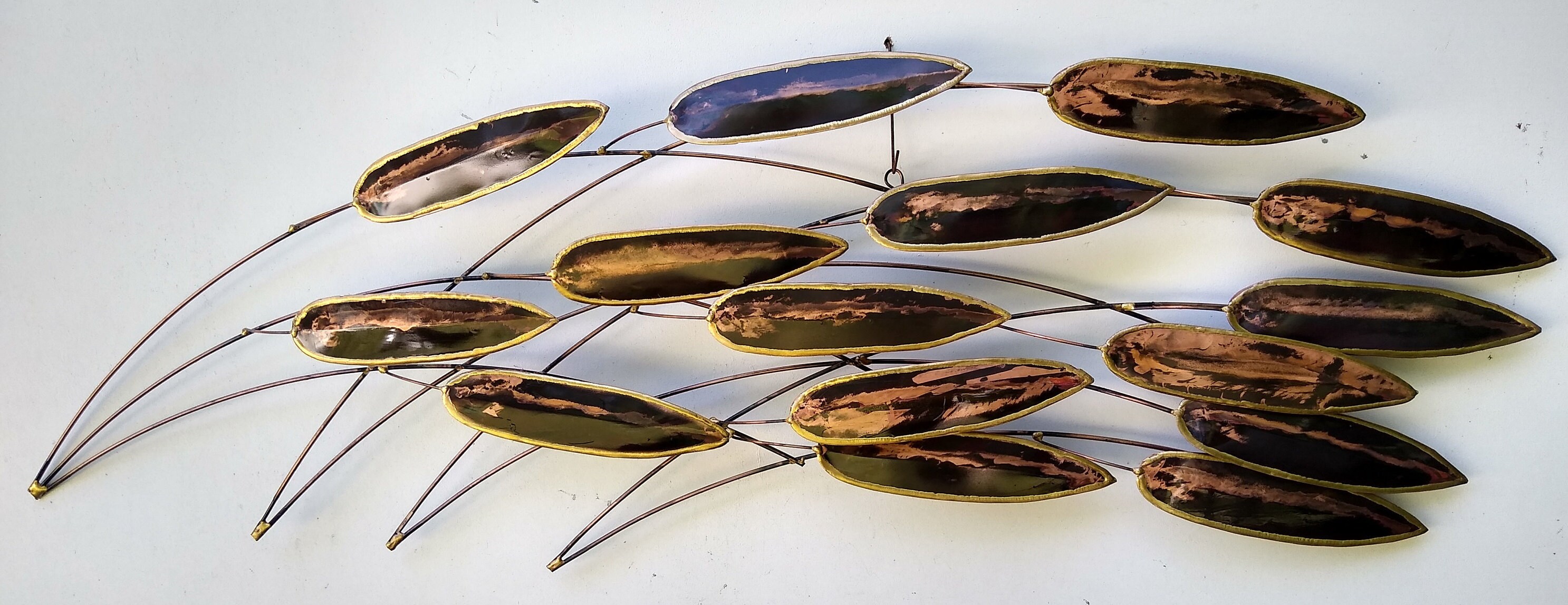 Copper and Brass Leaves on A Copper Frame Bush and Brass - Etsy