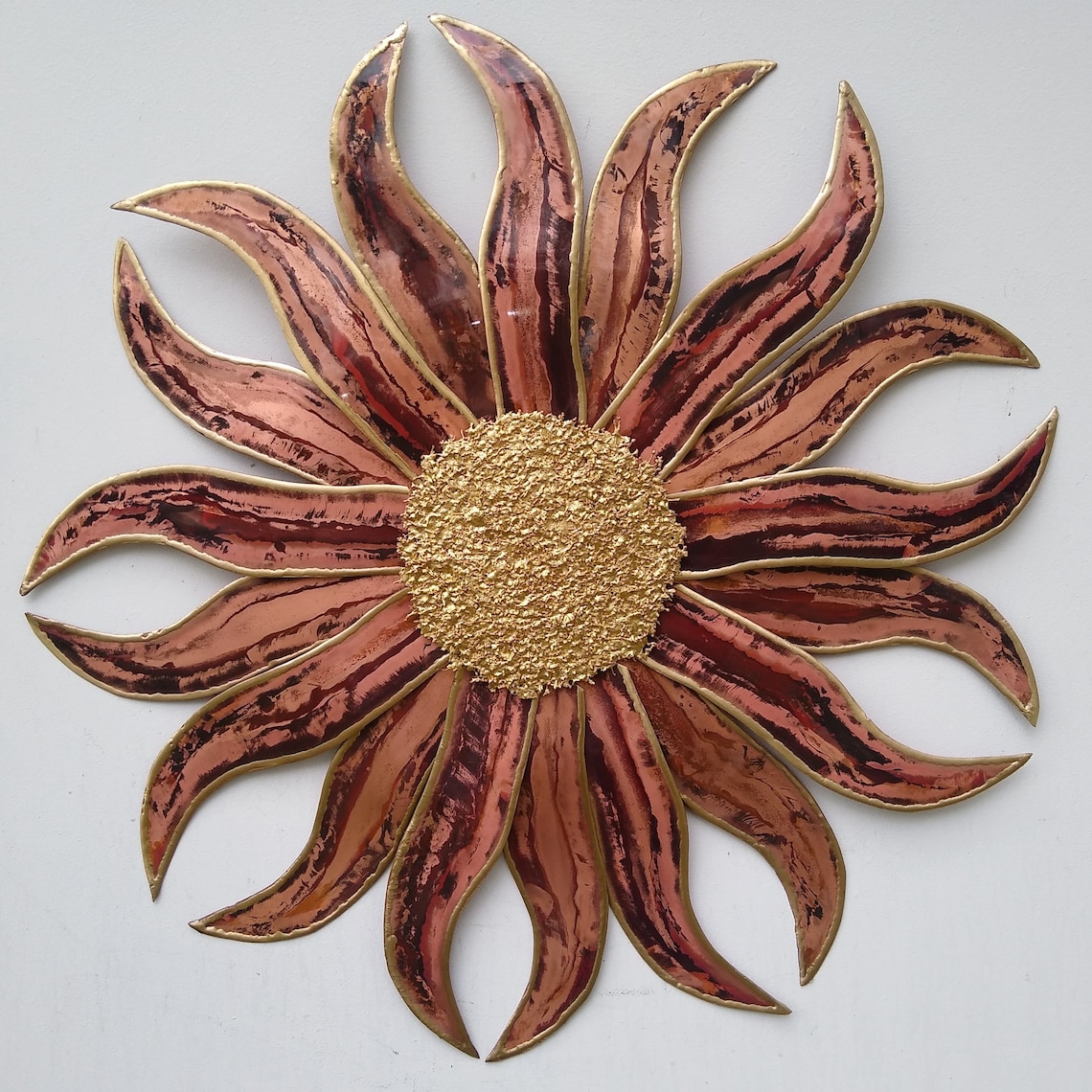 Copper and Brass Edging Egyptian Sunburst Metal Wall Art Decor - Etsy