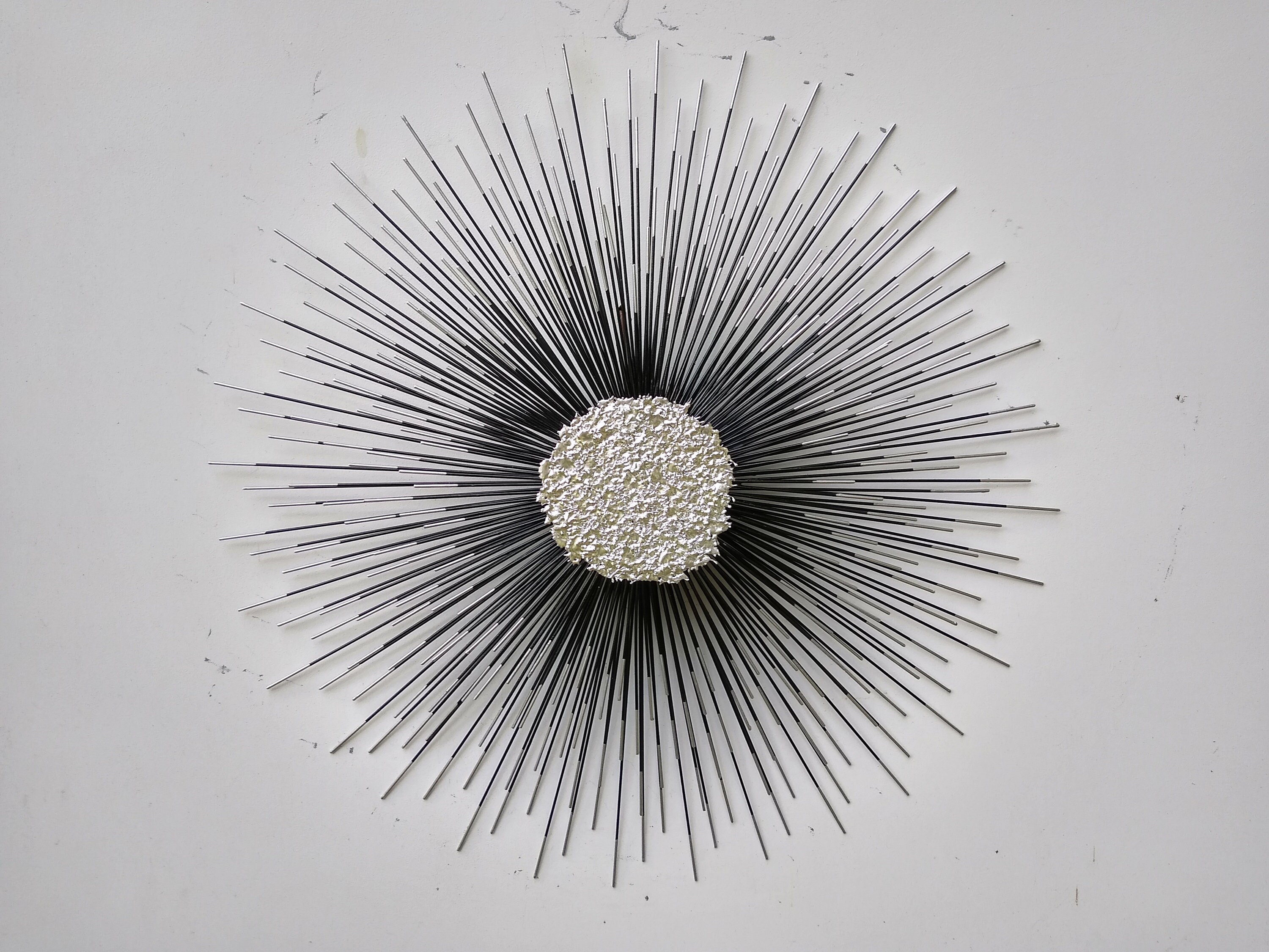 Silver Sunburst Painting