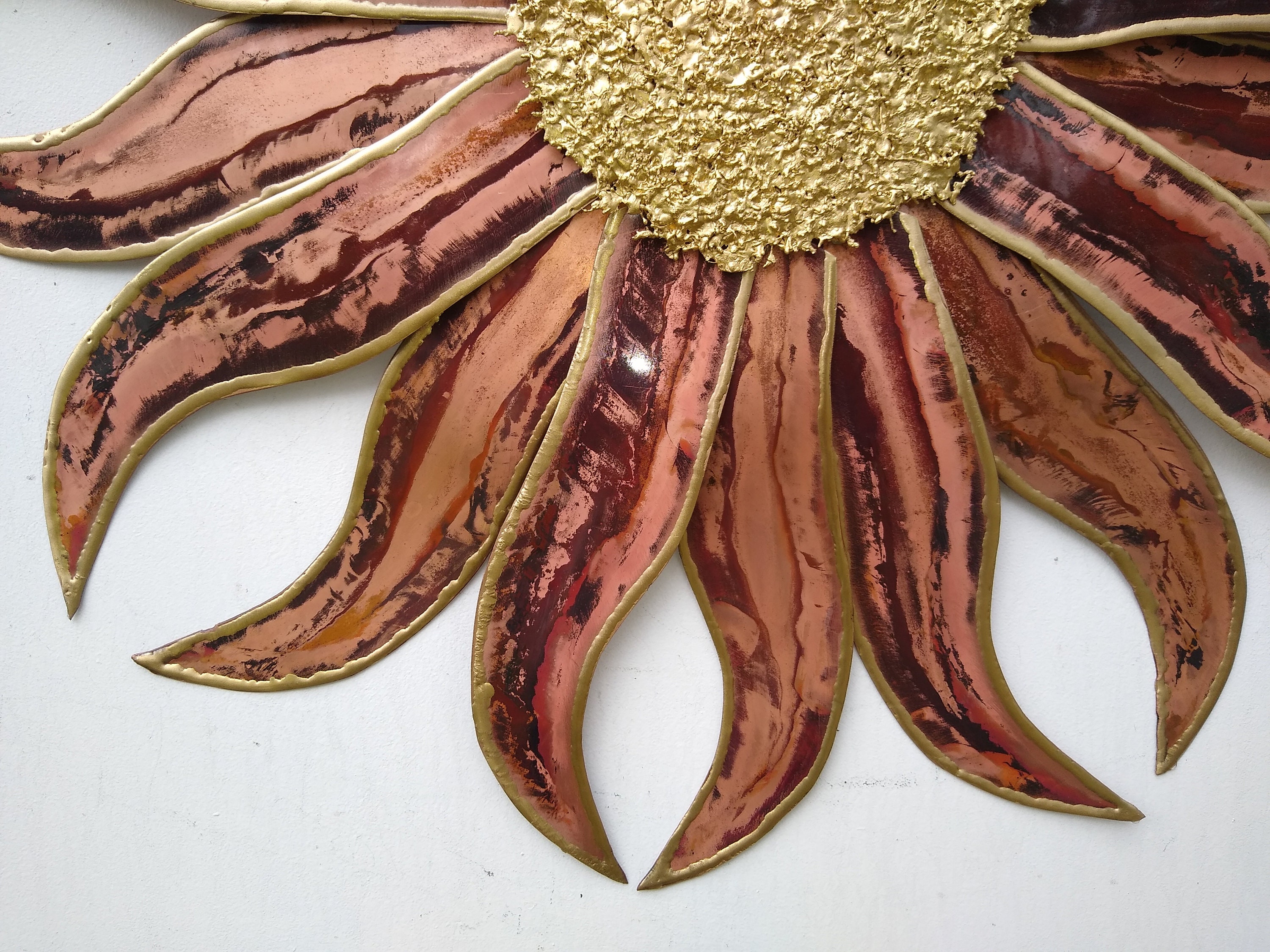 Copper and Brass Edging Egyptian Sunburst Metal Wall Art Decor ...