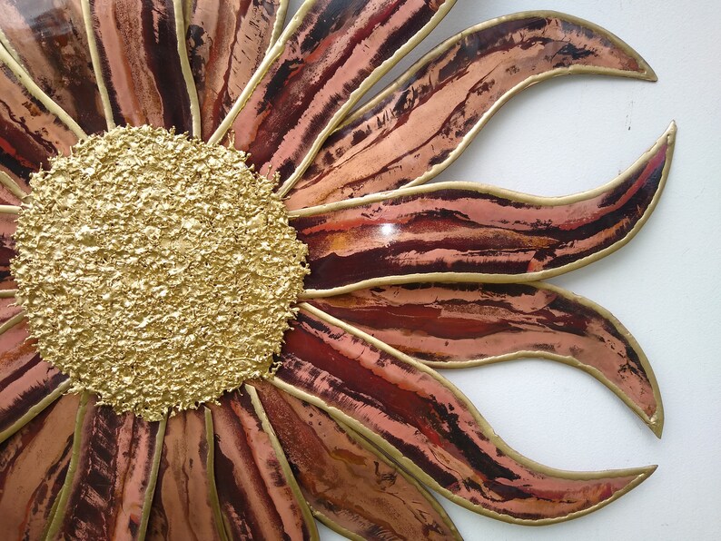 Copper and Brass Edging Egyptian Sunburst Metal Wall Art Decor - Etsy