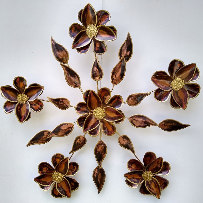 Copper Flowers - Etsy